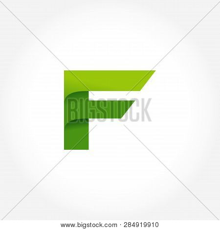Letter F Green Logo Vector & Photo (Free Trial) | Bigstock