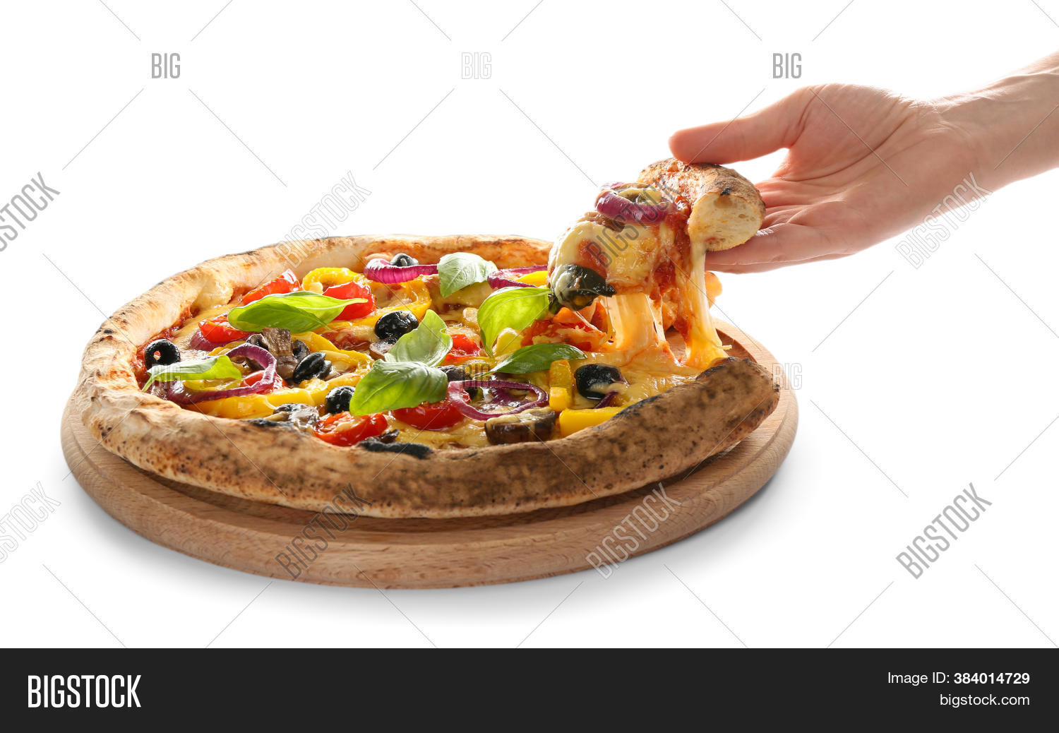 Woman Taking Slice Image & Photo (Free Trial) | Bigstock