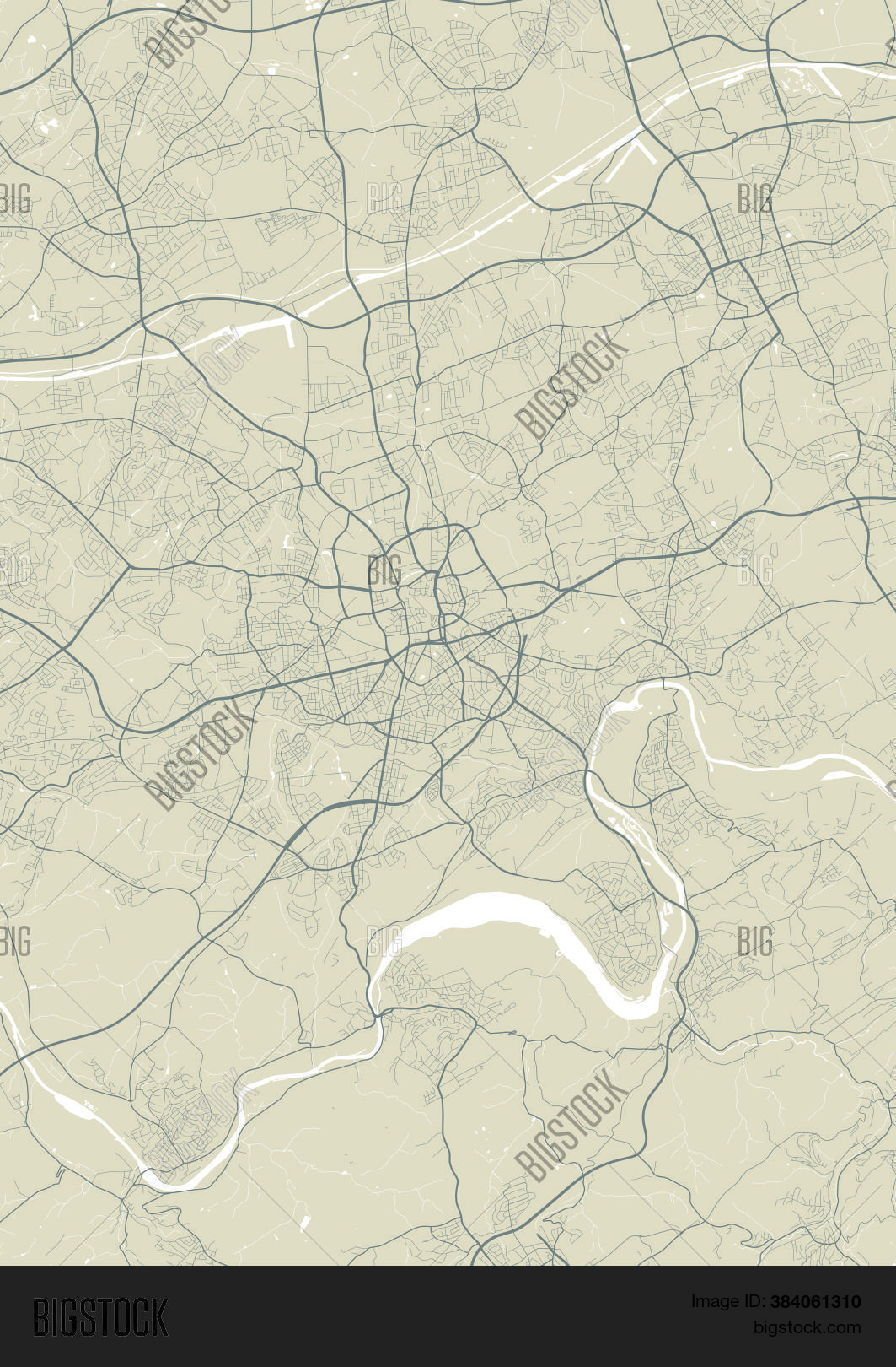 Detailed Map Essen Vector & Photo (Free Trial) | Bigstock