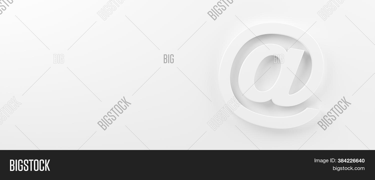 White E-mail Symbol On Image & Photo (Free Trial) | Bigstock