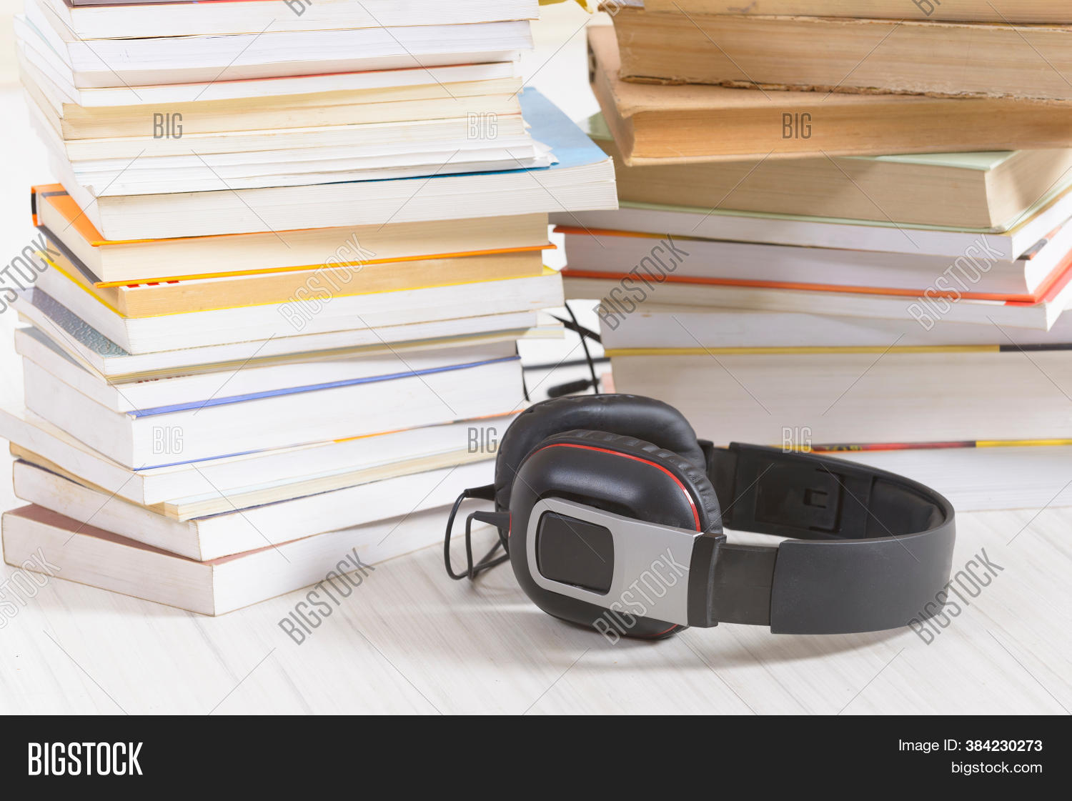 Headphones Paper Books Image & Photo (Free Trial) | Bigstock
