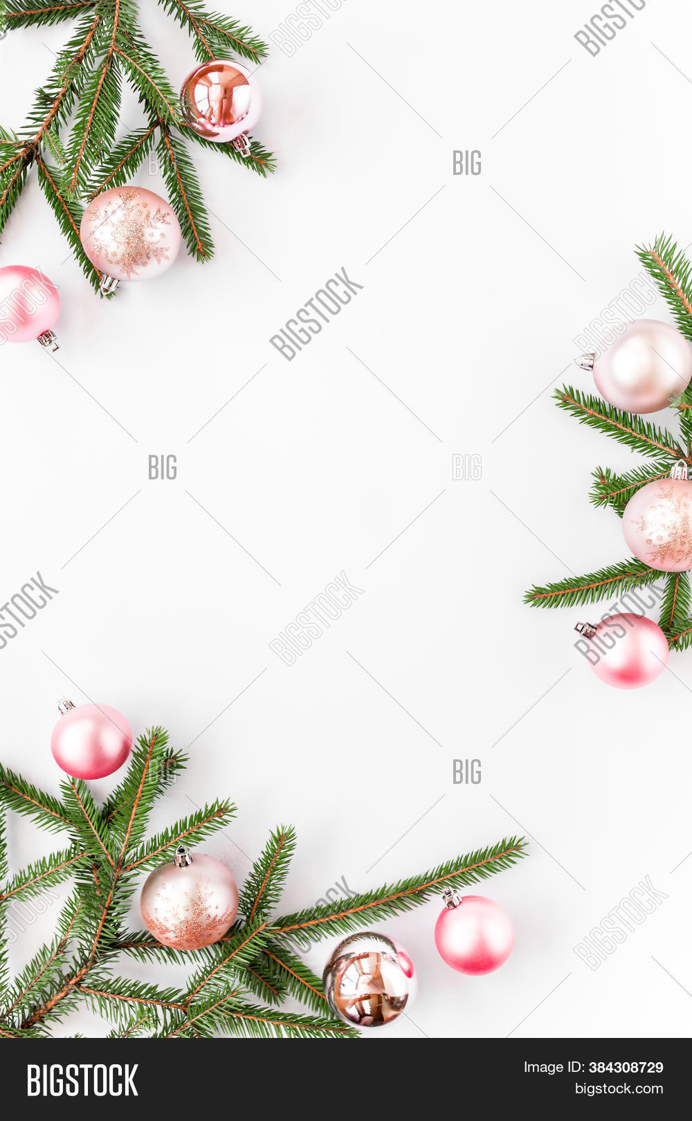 Christmas Frame Pink Image & Photo (Free Trial) | Bigstock