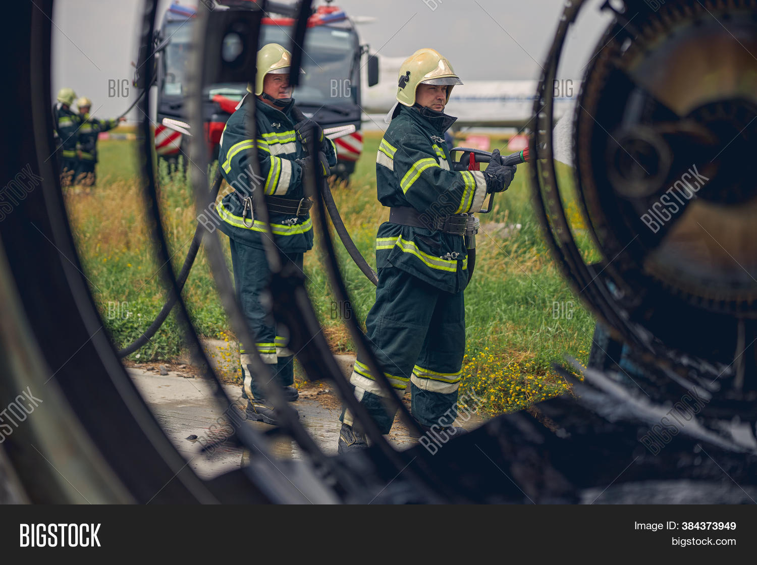 Portrait Two Firemen Image & Photo (Free Trial) | Bigstock