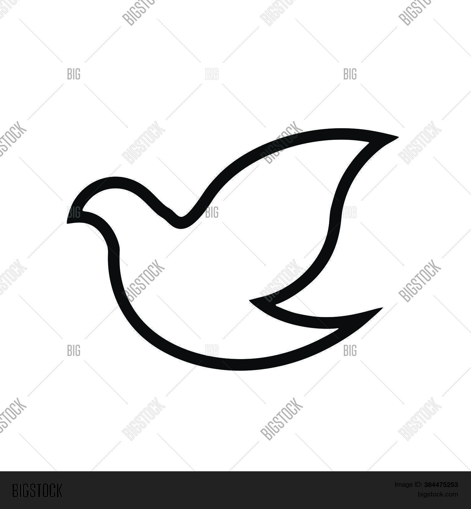 Dove Icon Isolated On Vector & Photo (Free Trial) | Bigstock