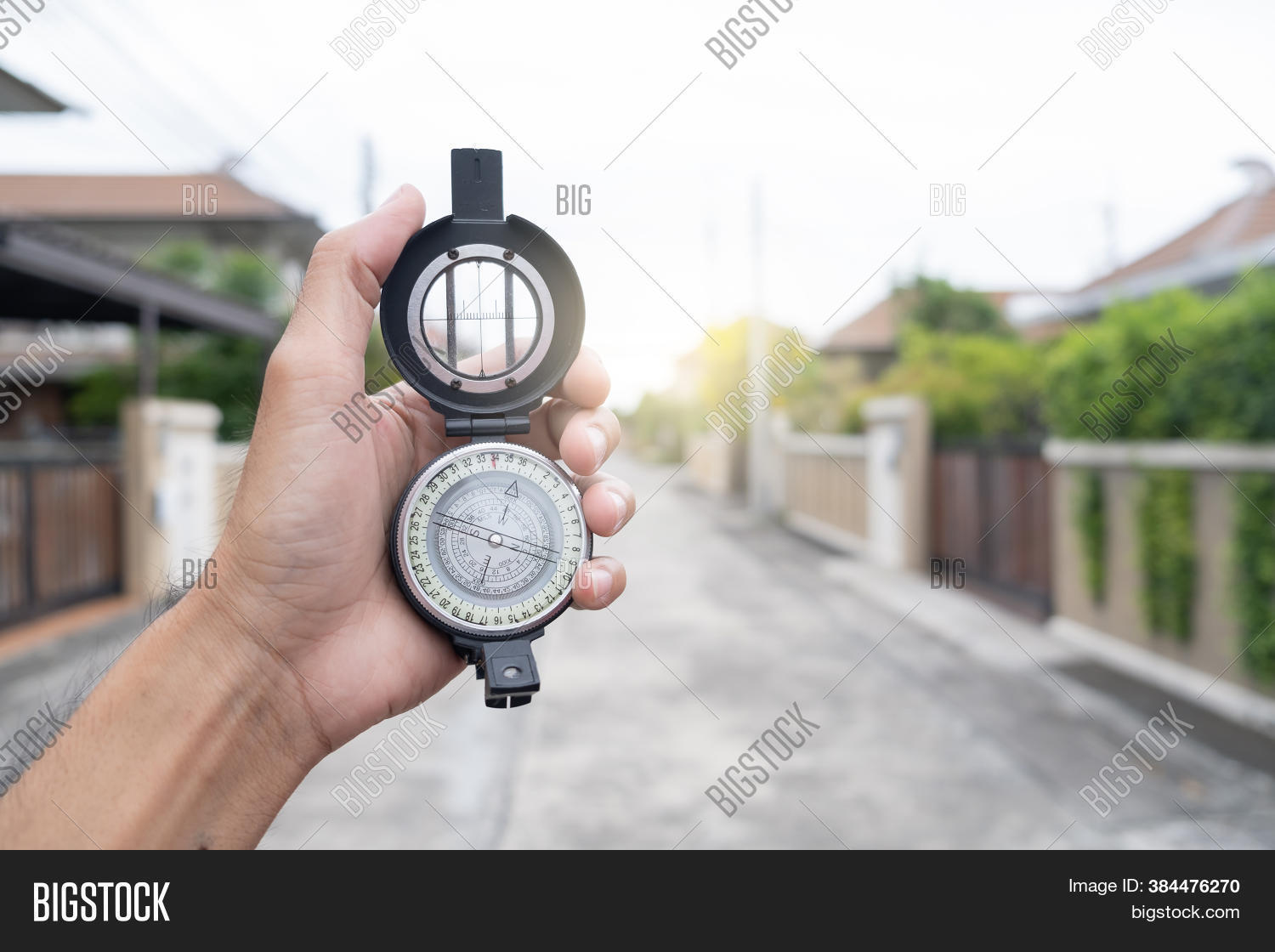 Man Holding Compass On Image & Photo (Free Trial) | Bigstock
