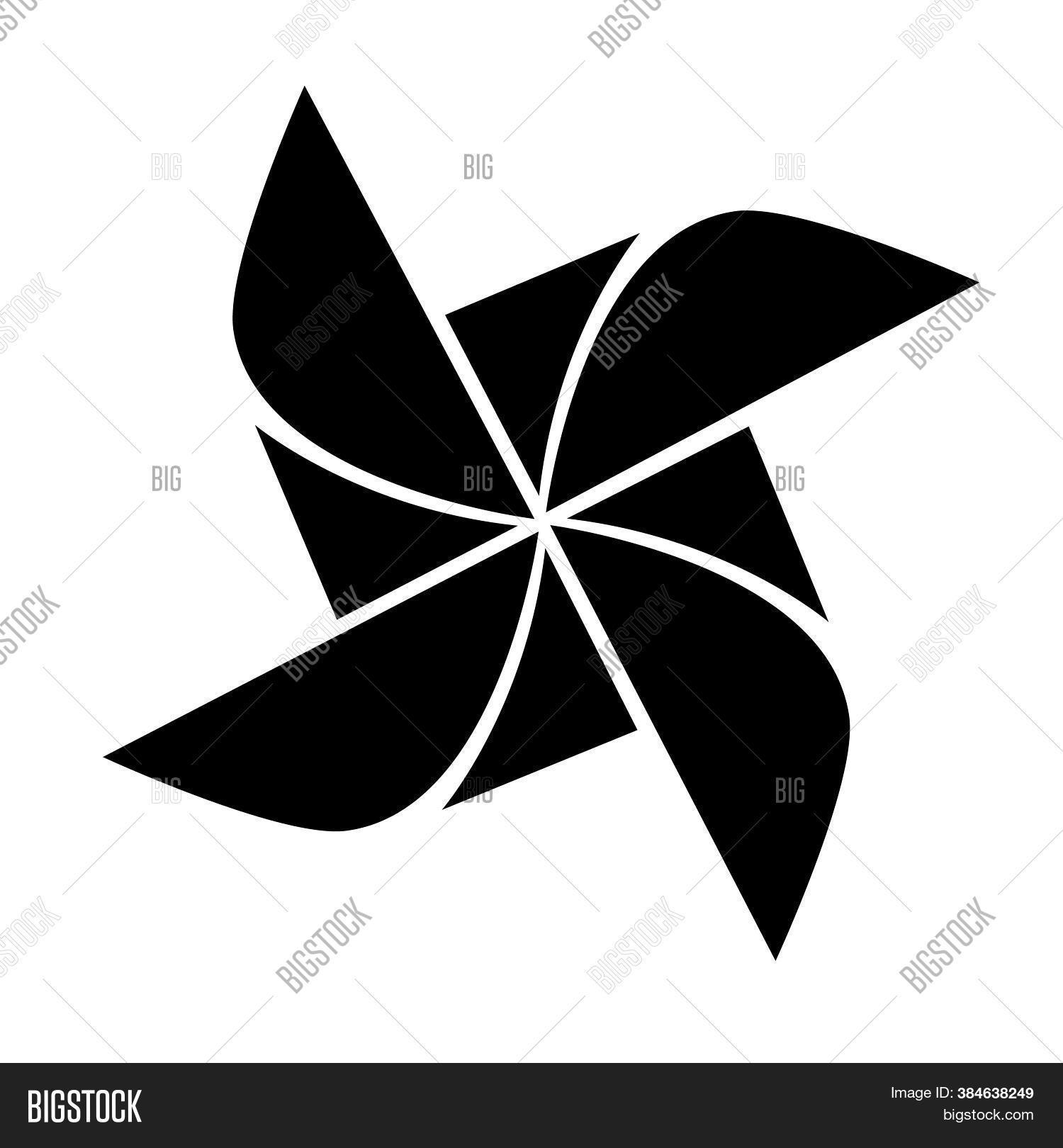 Pinwheel Icon On White Image & Photo (Free Trial) | Bigstock