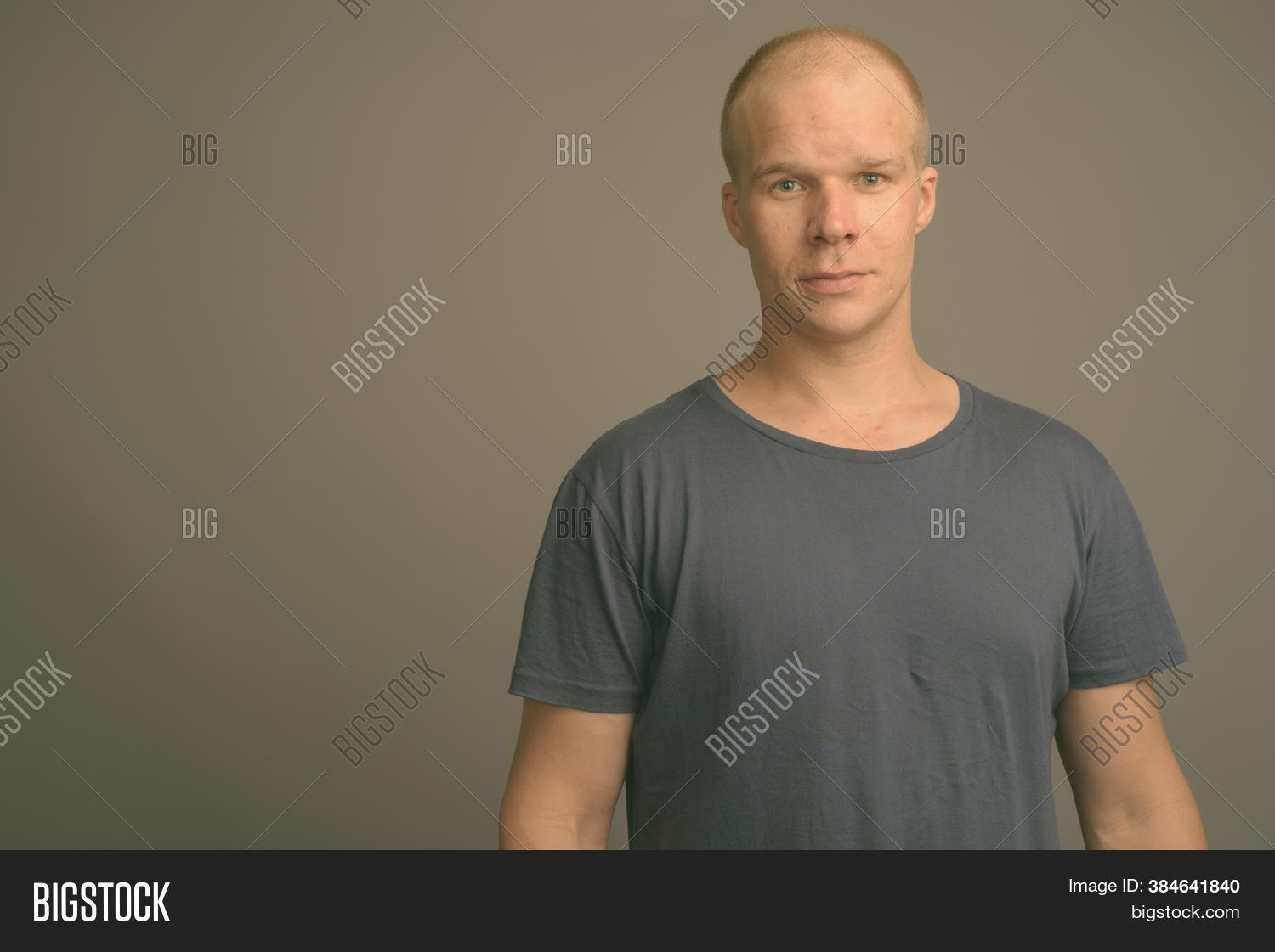 Bald Man Wearing Blue Image & Photo (Free Trial) | Bigstock