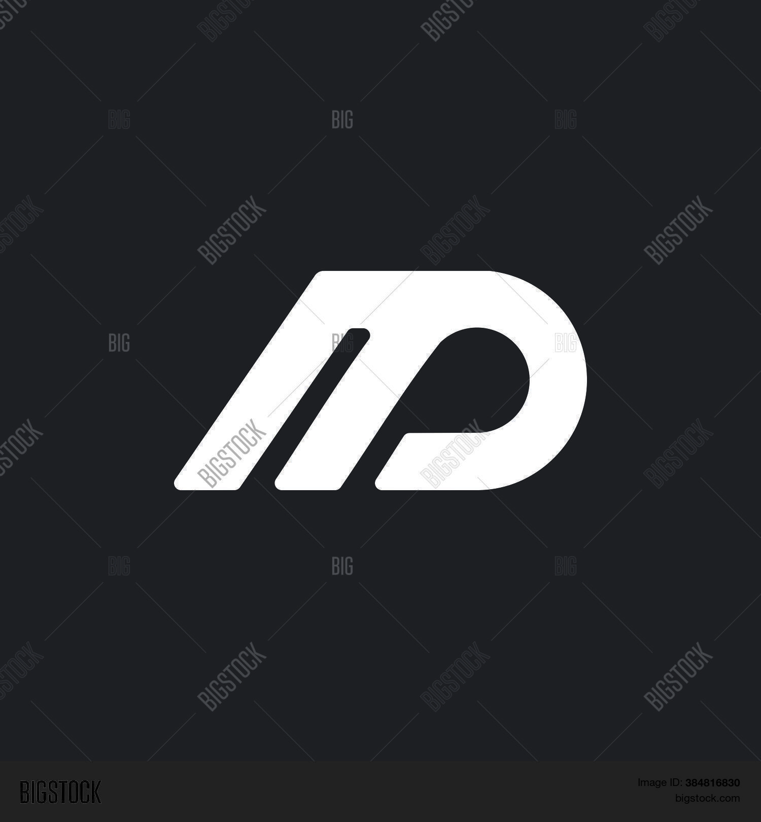 Letter Md Simple Vector & Photo (Free Trial) | Bigstock