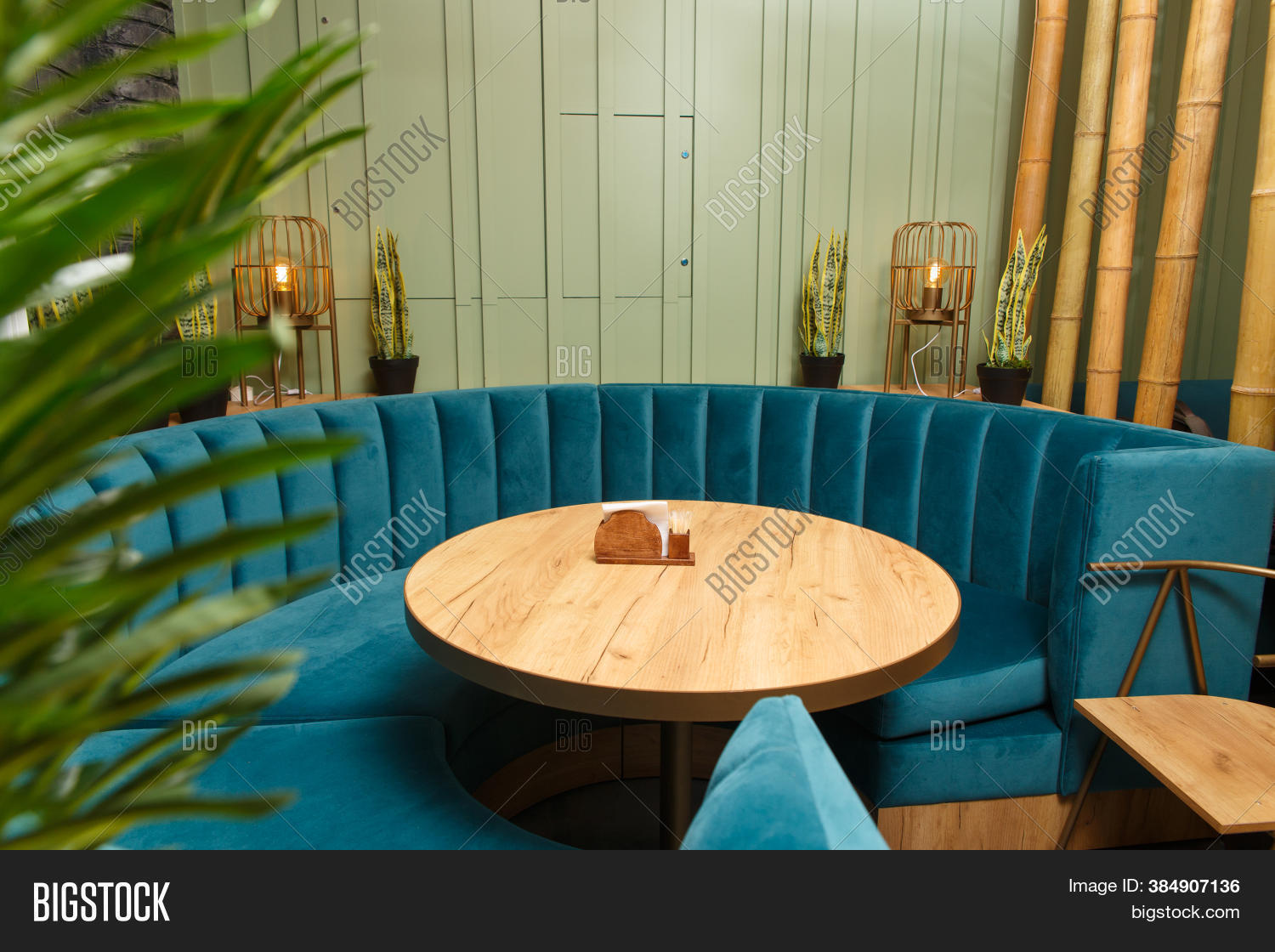 Large Round Sofa Blue Image & Photo (Free Trial) | Bigstock