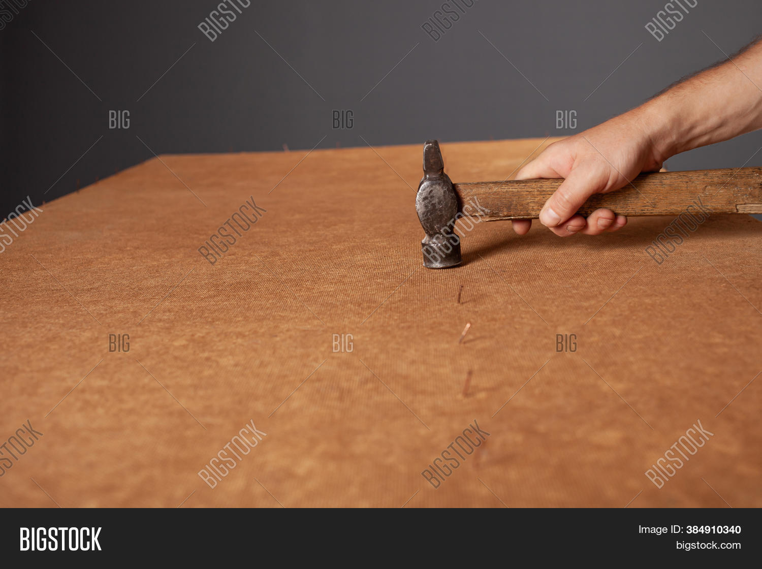 Man Hammers Nails Into Image & Photo (Free Trial) | Bigstock