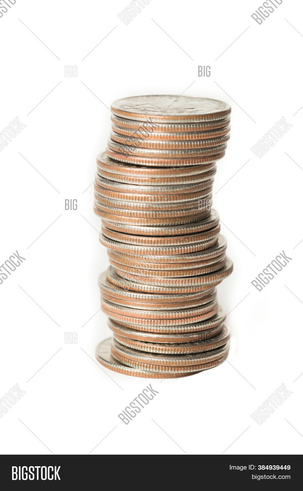 Stack Us Quarters On Image & Photo (Free Trial) | Bigstock