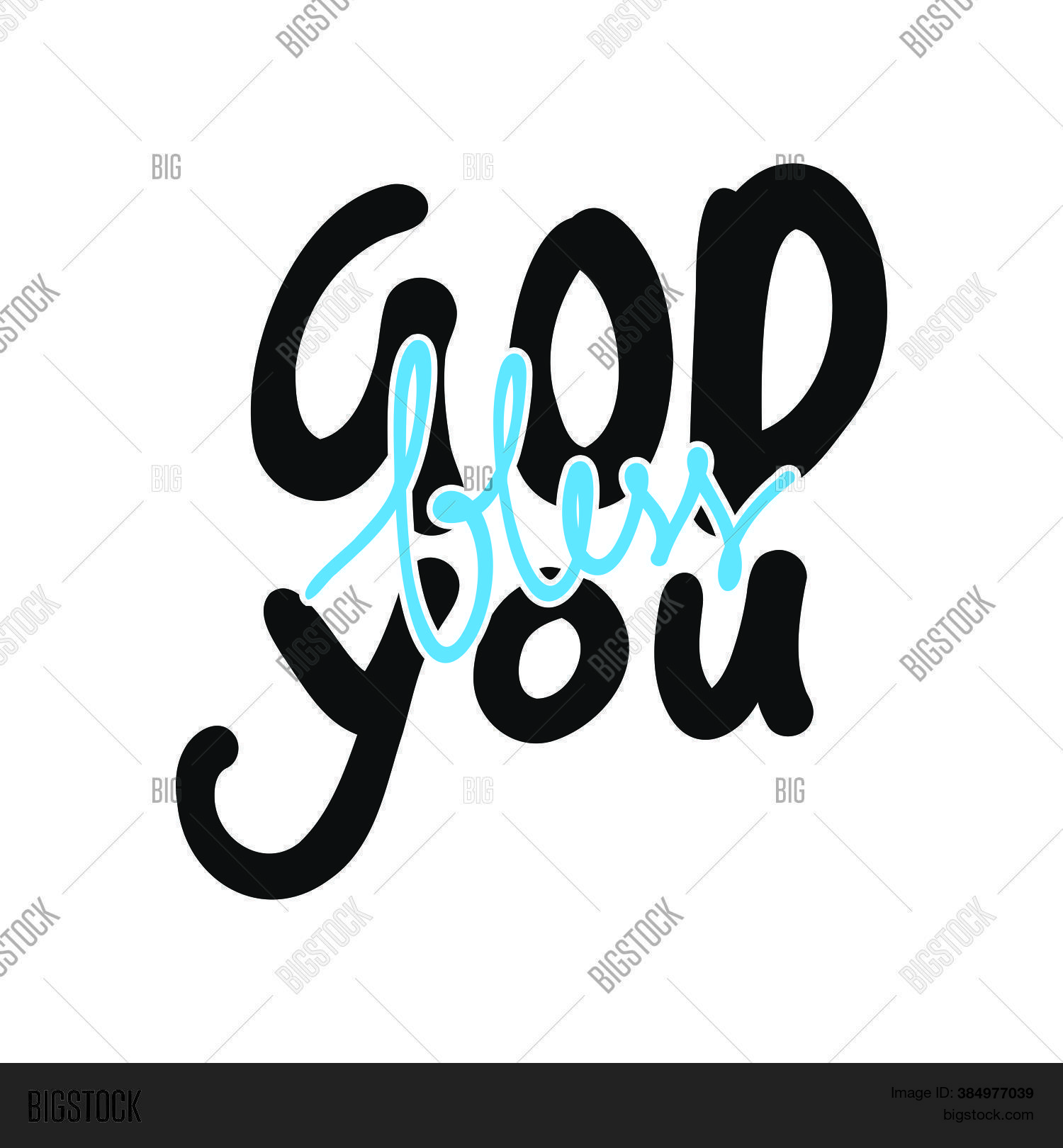 Printable God Bless Vector & Photo (Free Trial) | Bigstock