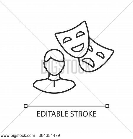 Actor Linear Icon. Vector & Photo (Free Trial) | Bigstock