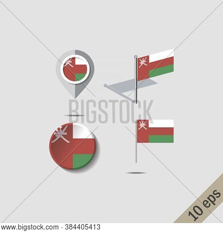 Map Pins Flag Oman- Vector & Photo (Free Trial) | Bigstock