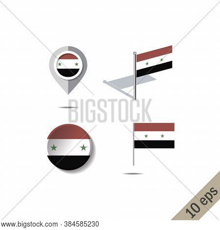 Map Pins Flag Syria Vector & Photo (Free Trial) | Bigstock