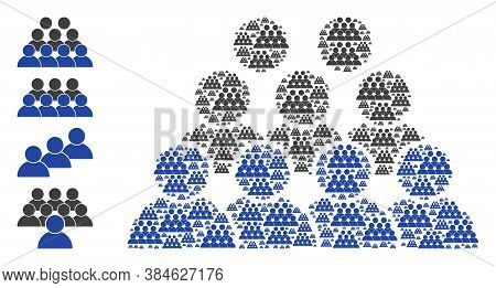 Vector Staff Mosaic Is Formed Of Repeating Recursive Staff Pictograms ...