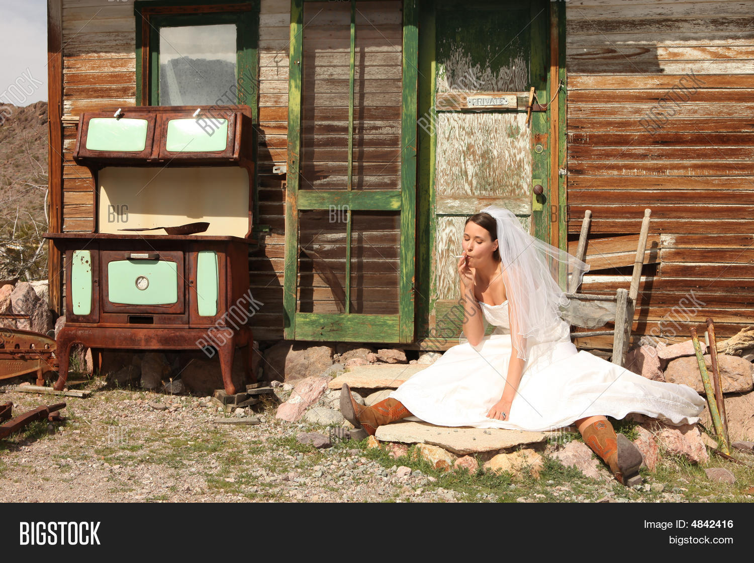 Smoking Bride Front Image & Photo (Free Trial) | Bigstock