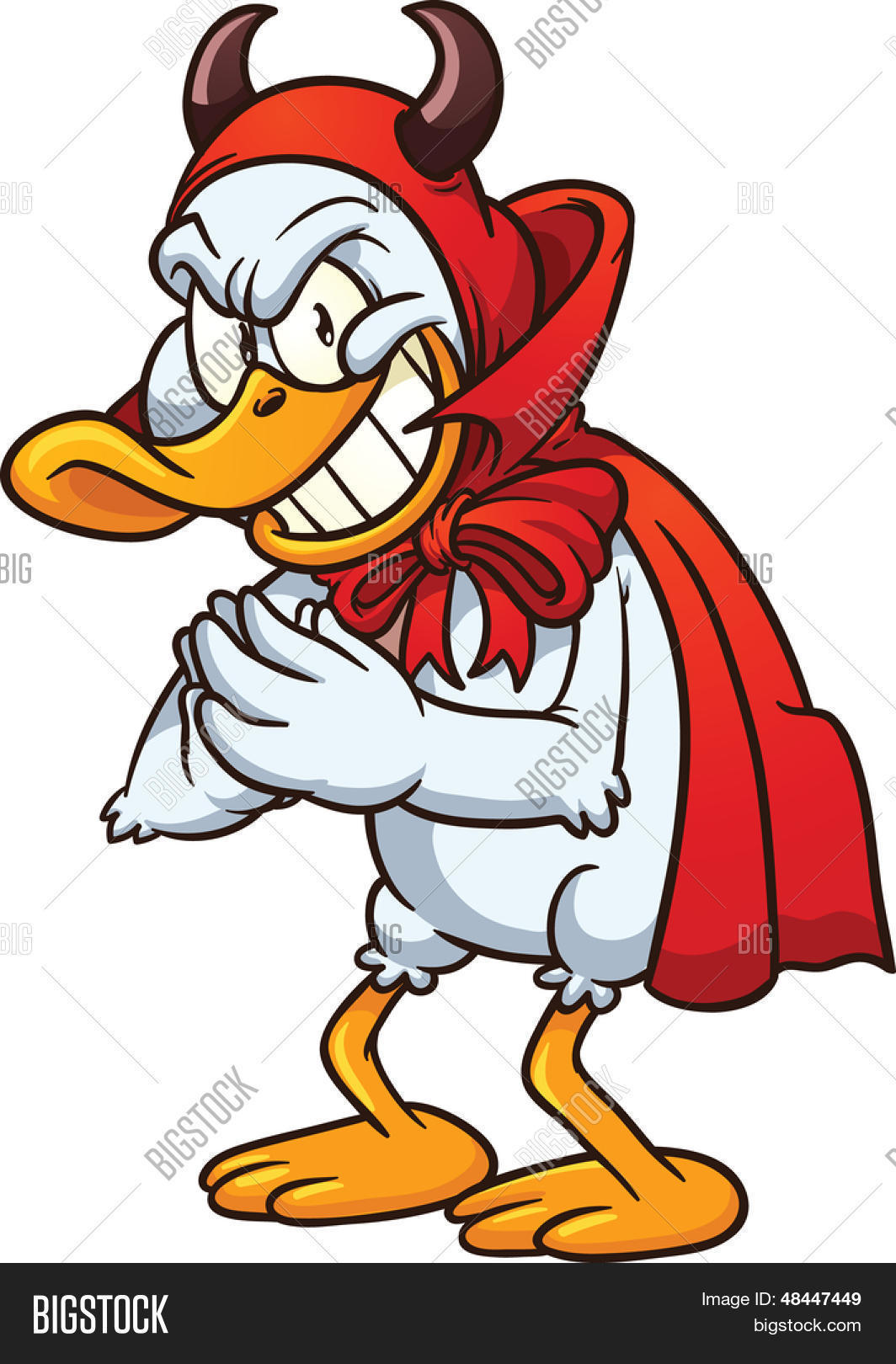 Evil Cartoon Duck Vector & Photo (Free Trial) | Bigstock