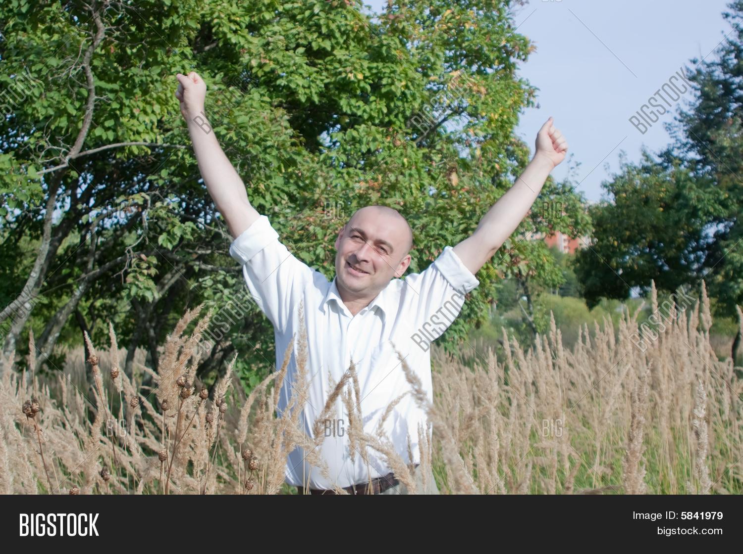 Happy Men Over Nature Image & Photo (Free Trial) | Bigstock