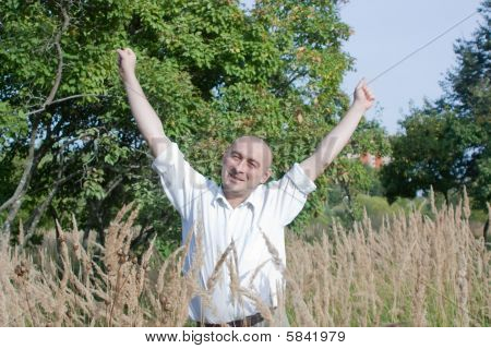 Happy Men Over Nature Image & Photo (Free Trial) | Bigstock