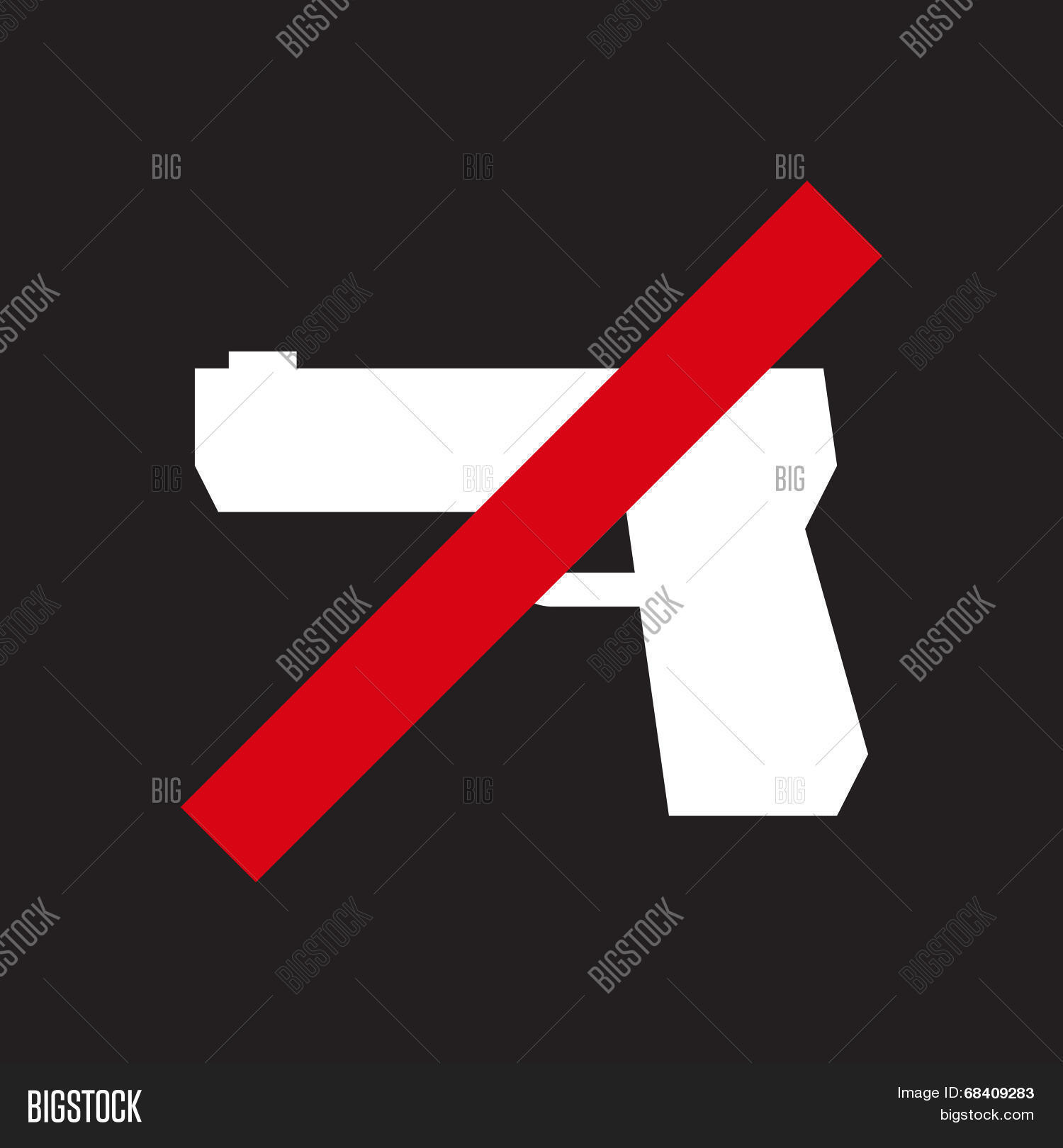 No Gun Sign Vector & Photo (Free Trial) | Bigstock