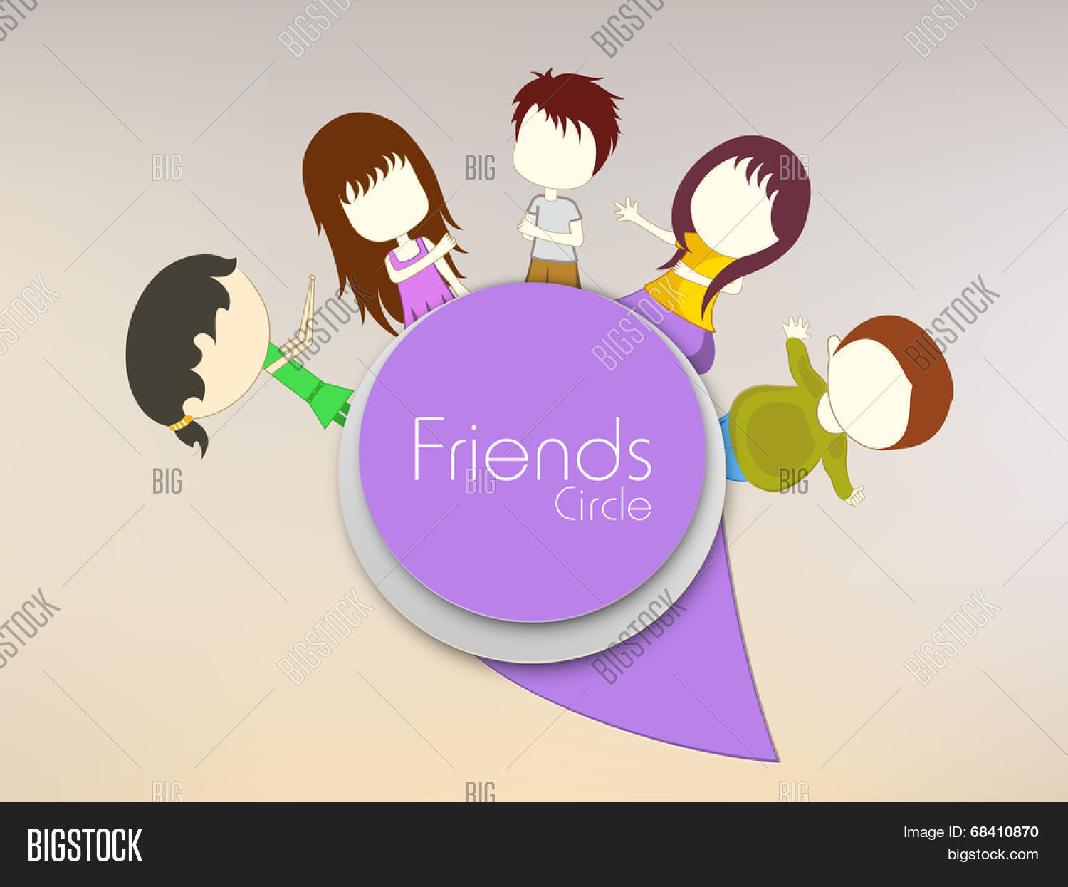 Friends Corner Cute Vector & Photo (Free Trial) | Bigstock