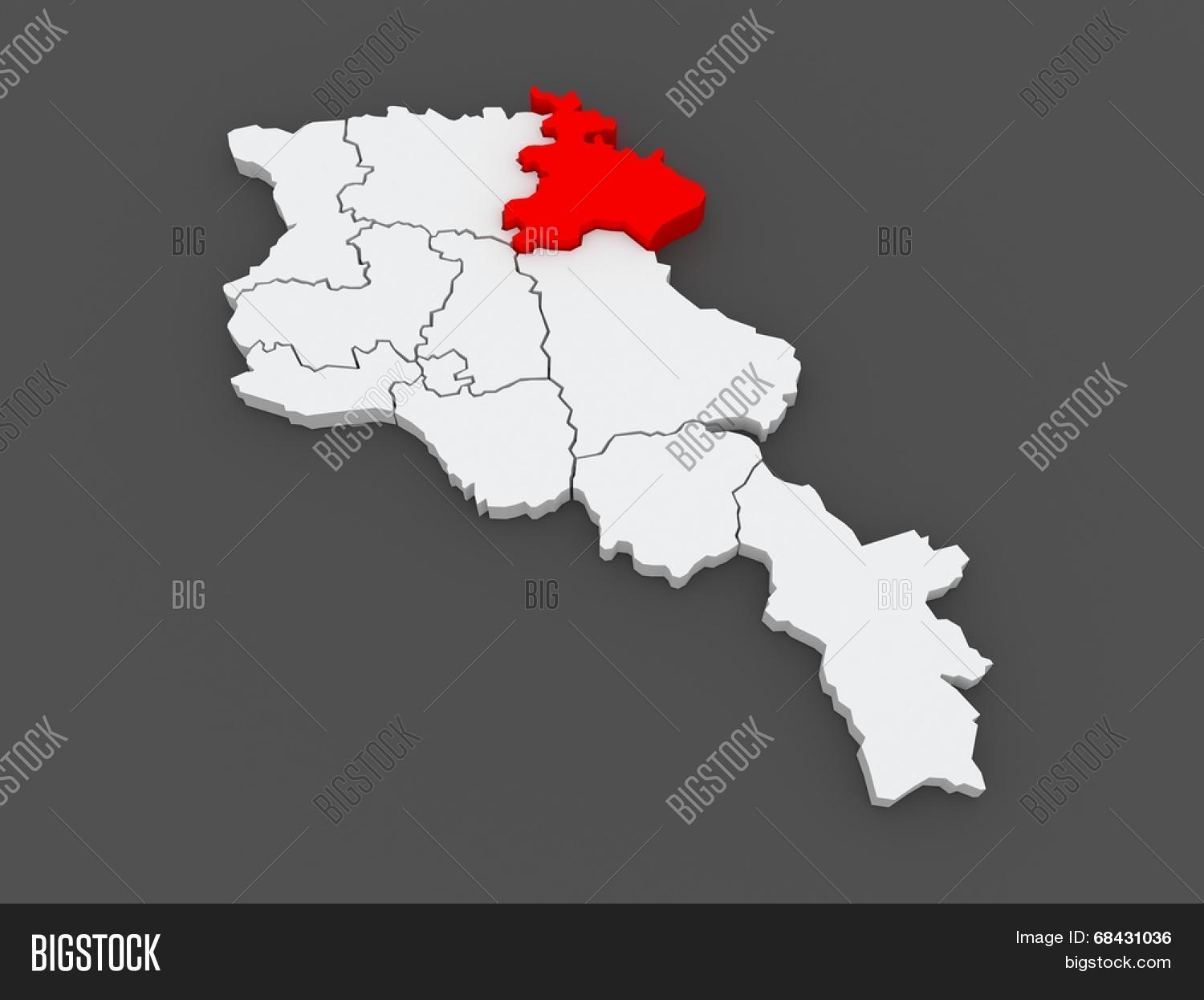 Map Tavush. Armenia. Image & Photo (Free Trial) | Bigstock