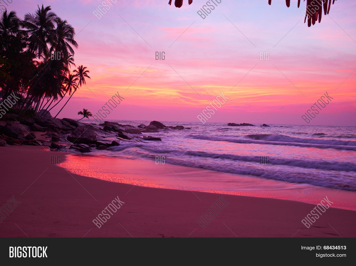 Sunset On Beach Image & Photo (Free Trial) | Bigstock