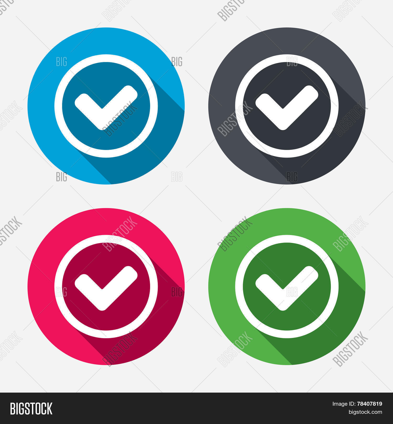 Check Mark Sign Icon Vector & Photo (Free Trial) | Bigstock