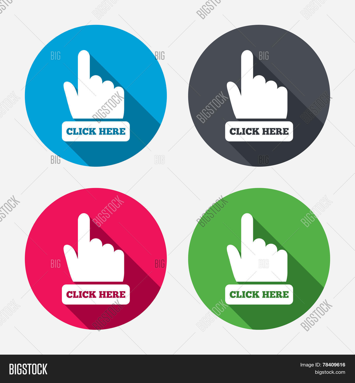 Click Here Hand Sign Vector & Photo (Free Trial) | Bigstock