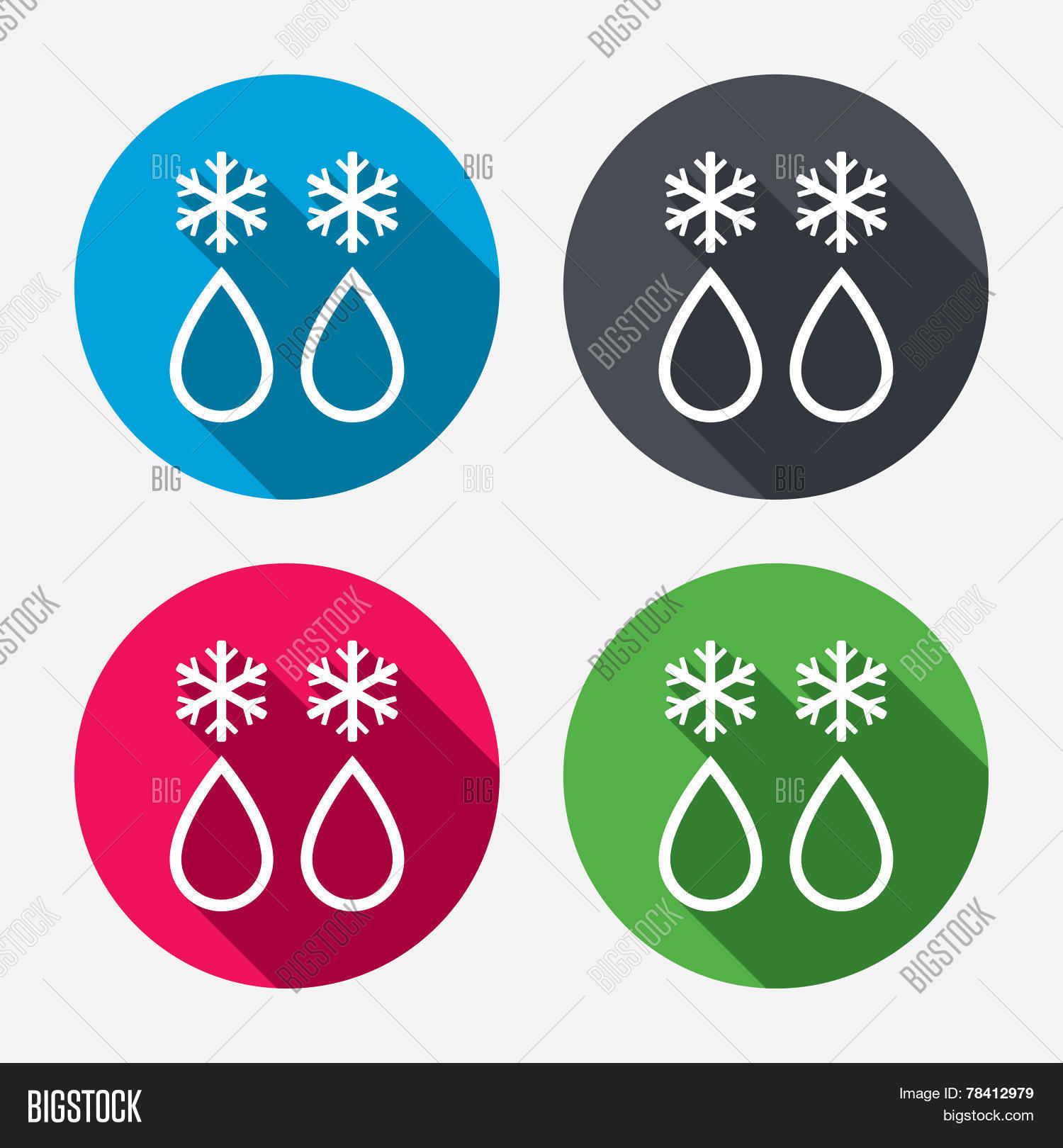 Defrosting Sign Icon Vector & Photo (Free Trial) | Bigstock