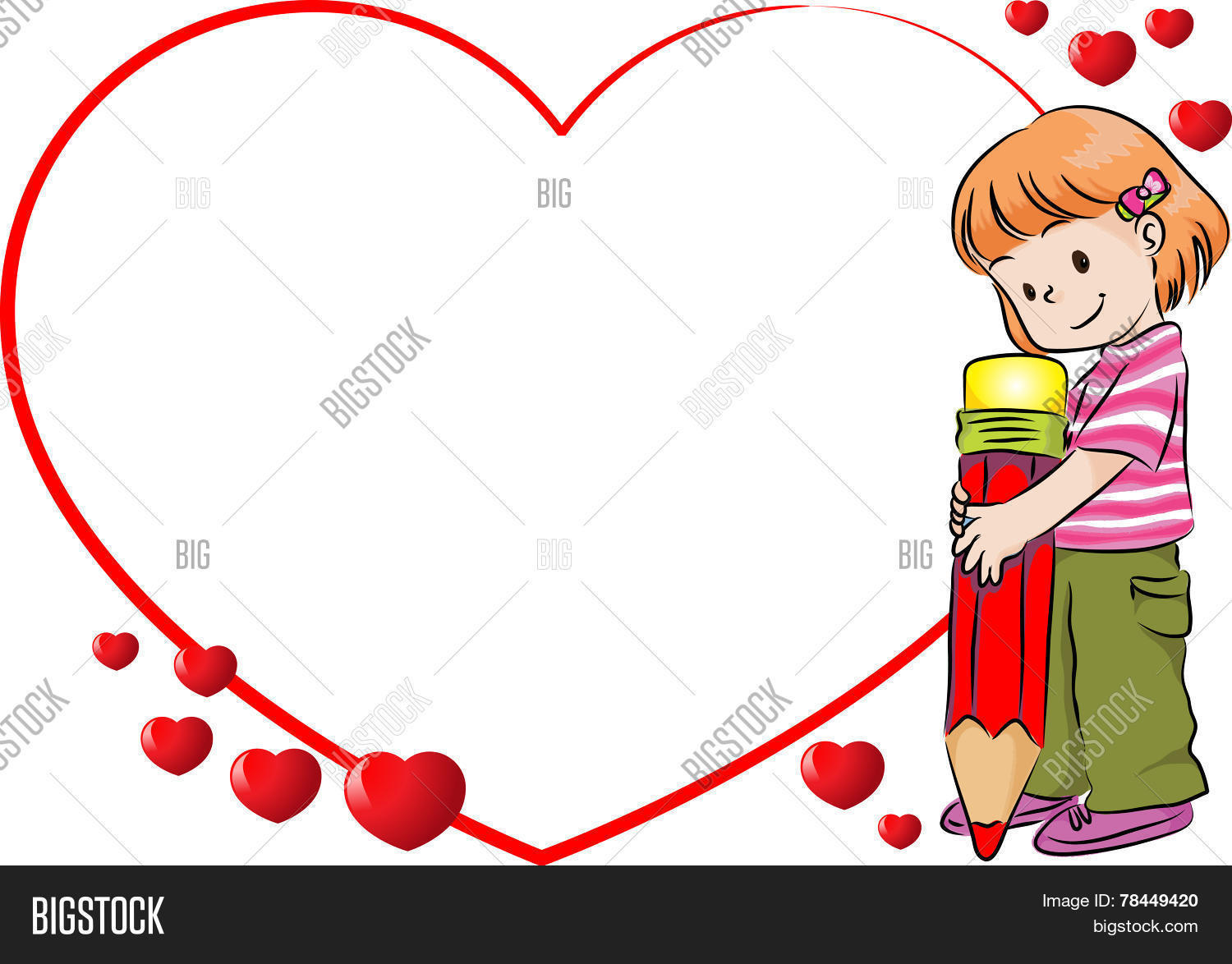 Girl Border Frame Vector & Photo (Free Trial) | Bigstock