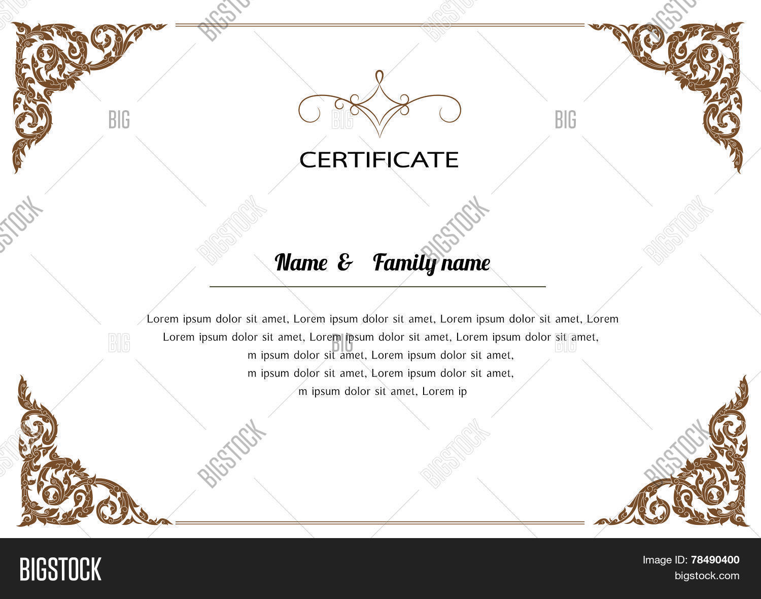 Certificate Design Vector & Photo (Free Trial) | Bigstock