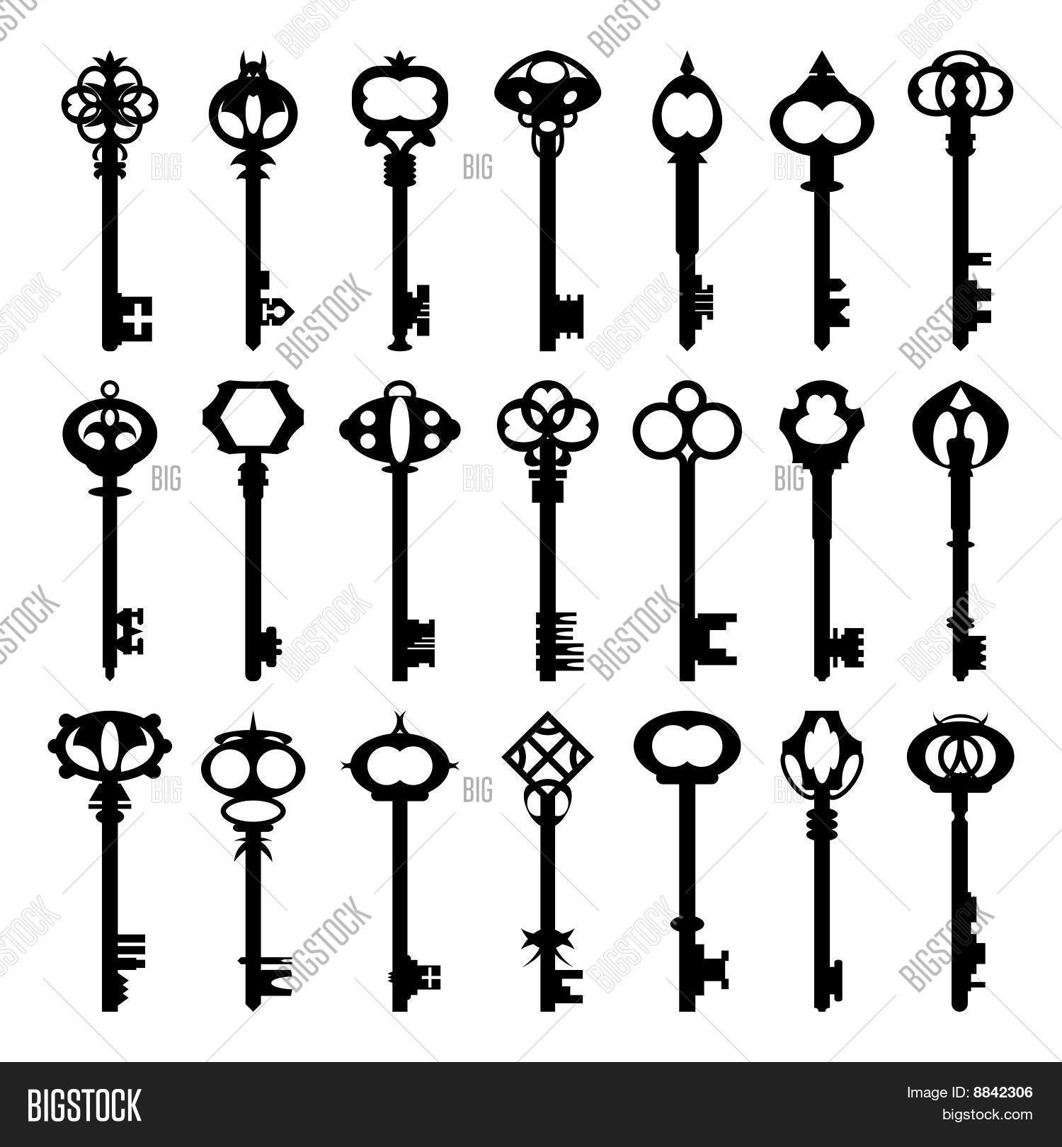 Original Antique Keys Vector & Photo (Free Trial) | Bigstock