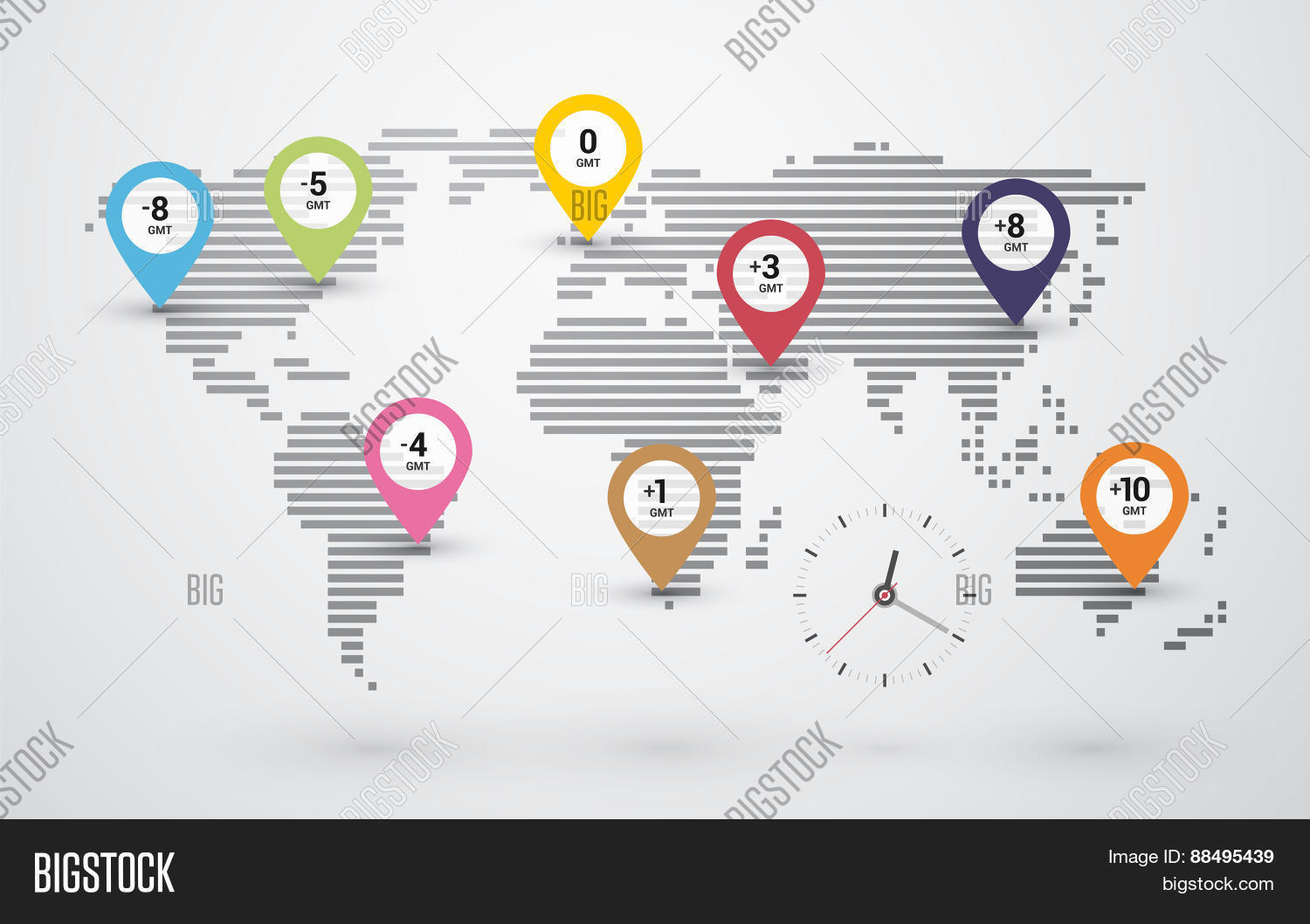 Simple Map World Vector & Photo (Free Trial) | Bigstock