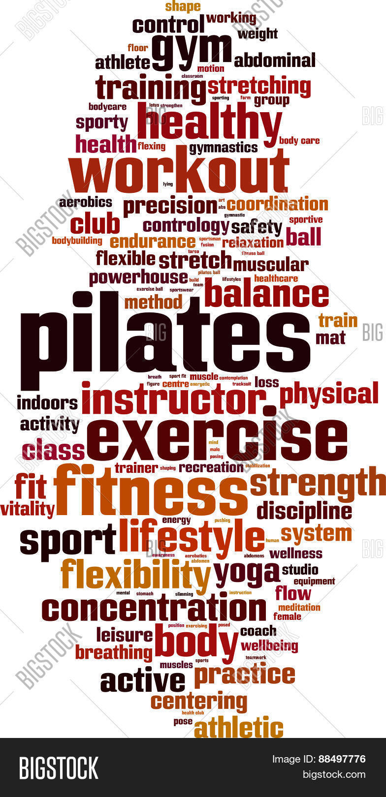 Pilates Word Cloud Vector & Photo (Free Trial) | Bigstock