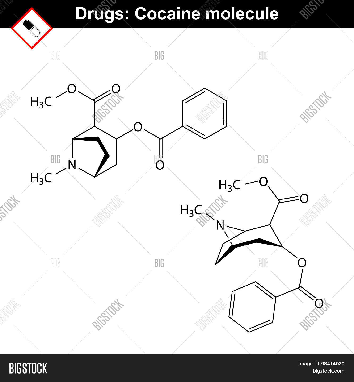 Cocaine Chemical Vector & Photo (Free Trial) | Bigstock