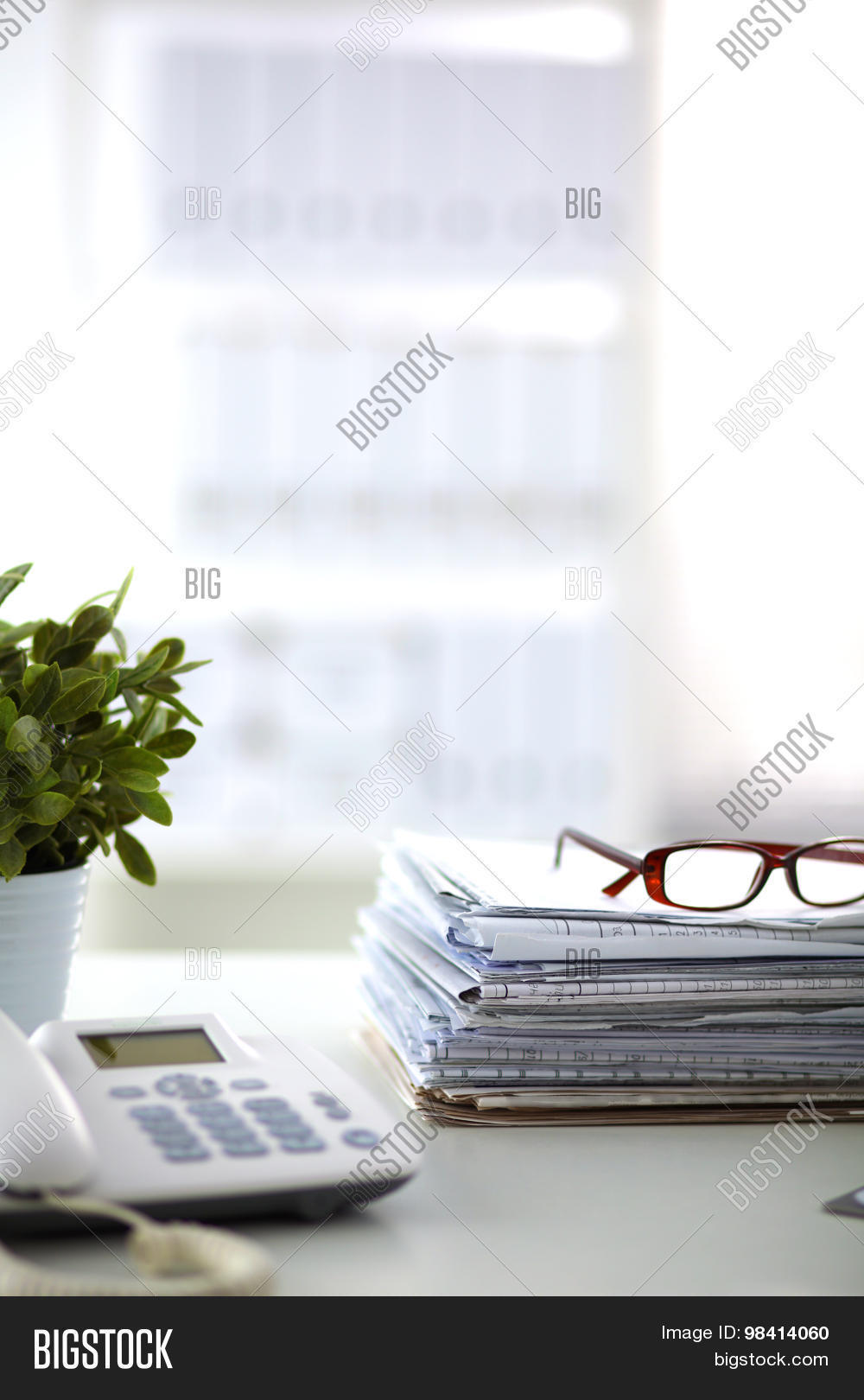 Office Desk Stack Image & Photo (Free Trial) | Bigstock