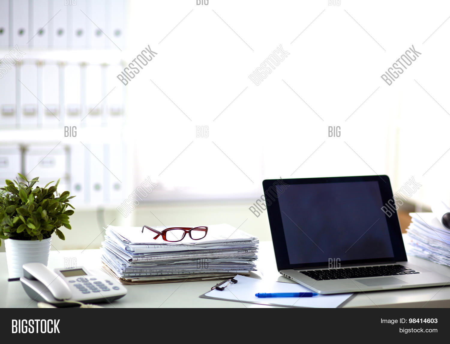 Office Desk Stack Image & Photo (Free Trial) | Bigstock