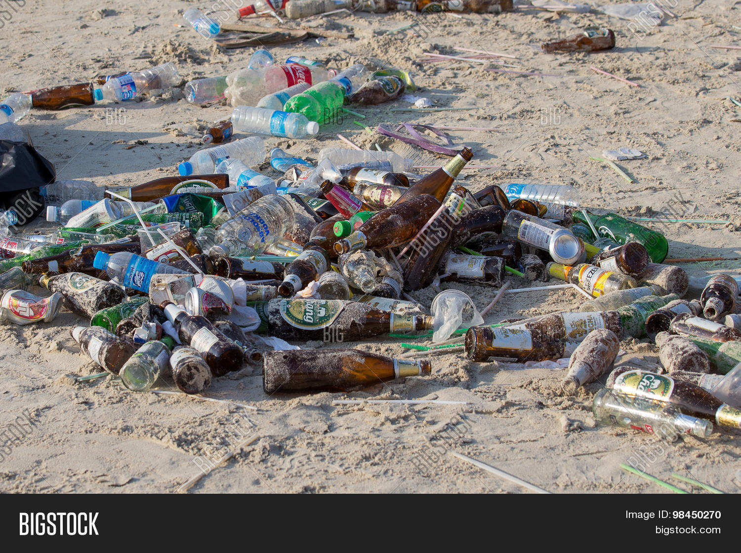 Beer Bottles Trash On Image & Photo (Free Trial) | Bigstock