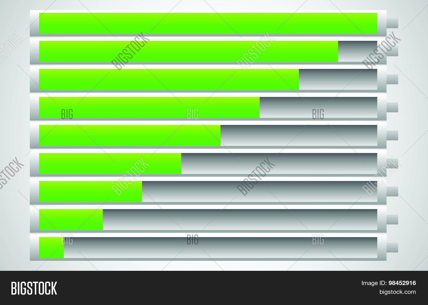 Battery Indicator Set Vector & Photo (Free Trial) | Bigstock