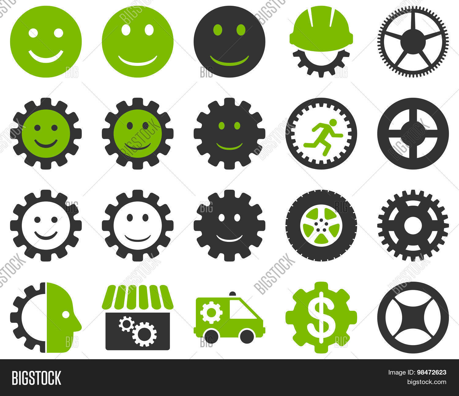 Tools Smile Gears Vector & Photo (Free Trial) | Bigstock