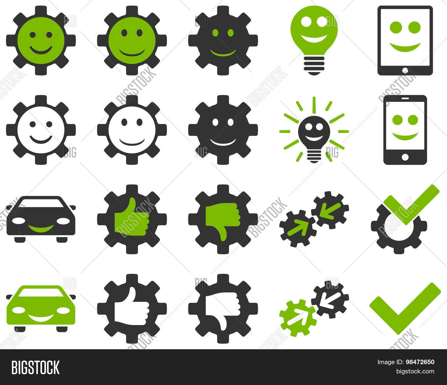 Tools Smile Gears Vector & Photo (Free Trial) | Bigstock