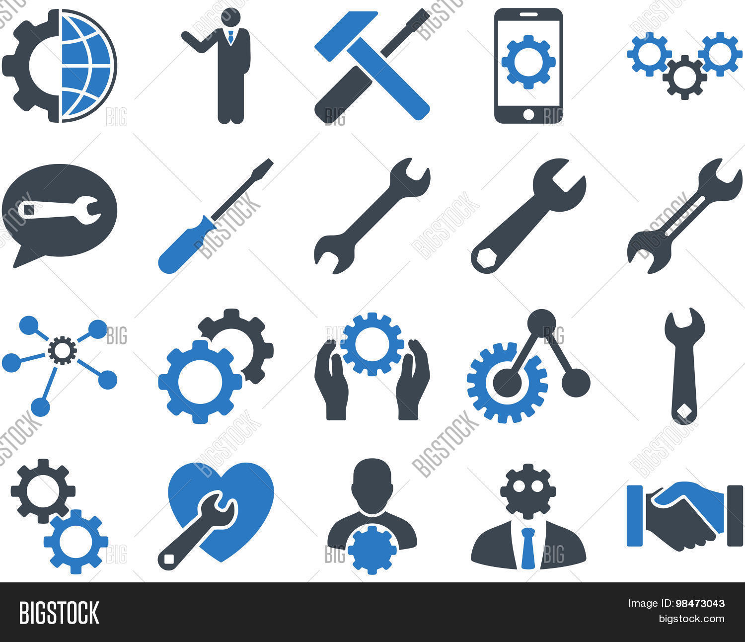 Settings Tools Icons Vector & Photo (Free Trial) | Bigstock