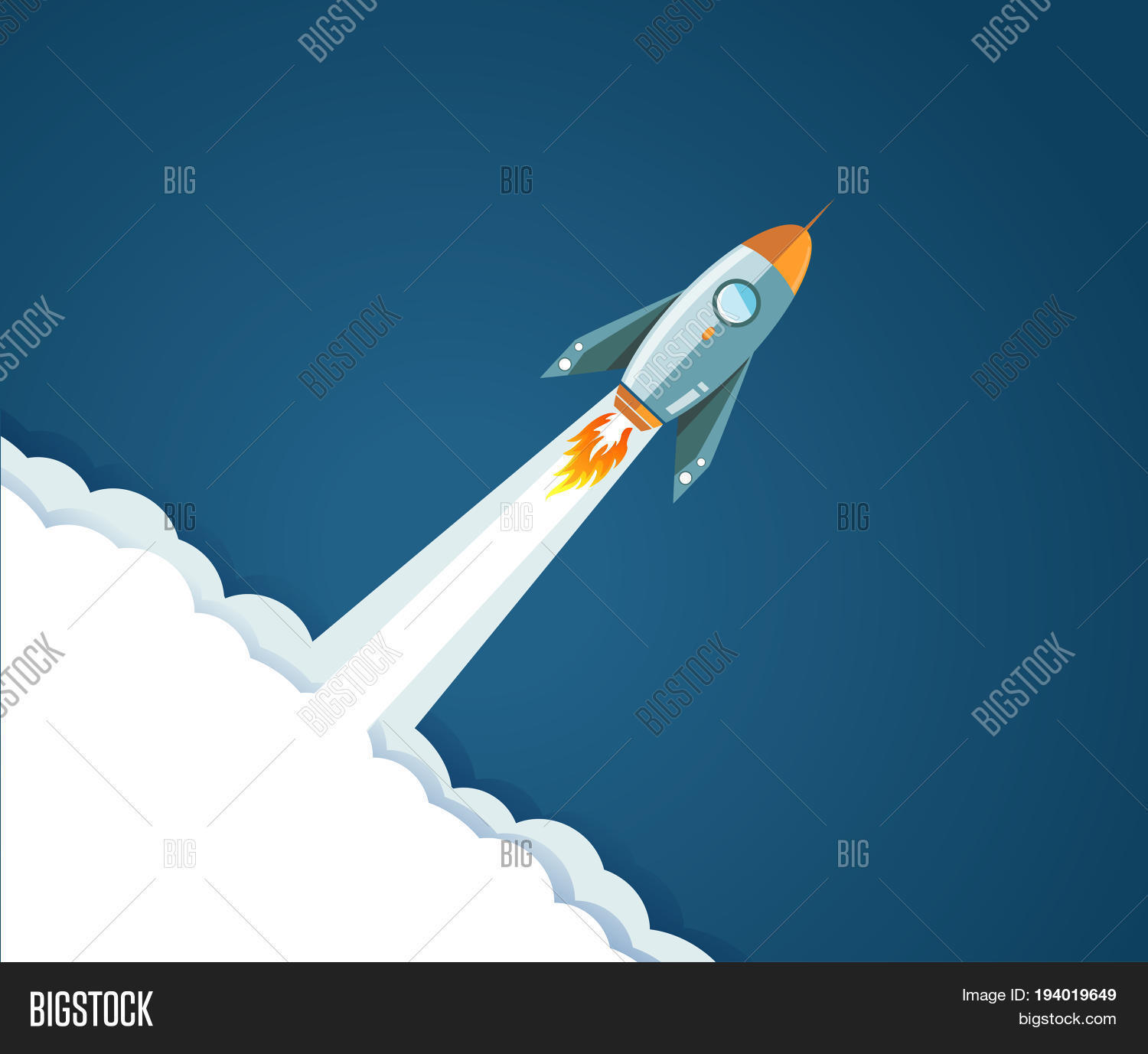 Flying Rocket Image & Photo (Free Trial) | Bigstock