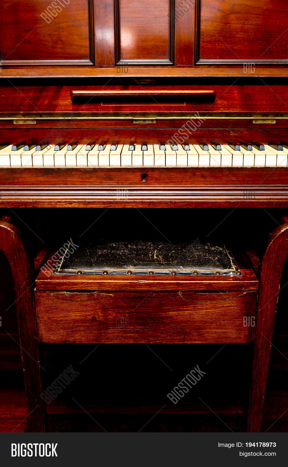 Antique Piano - Front Image & Photo (Free Trial) | Bigstock