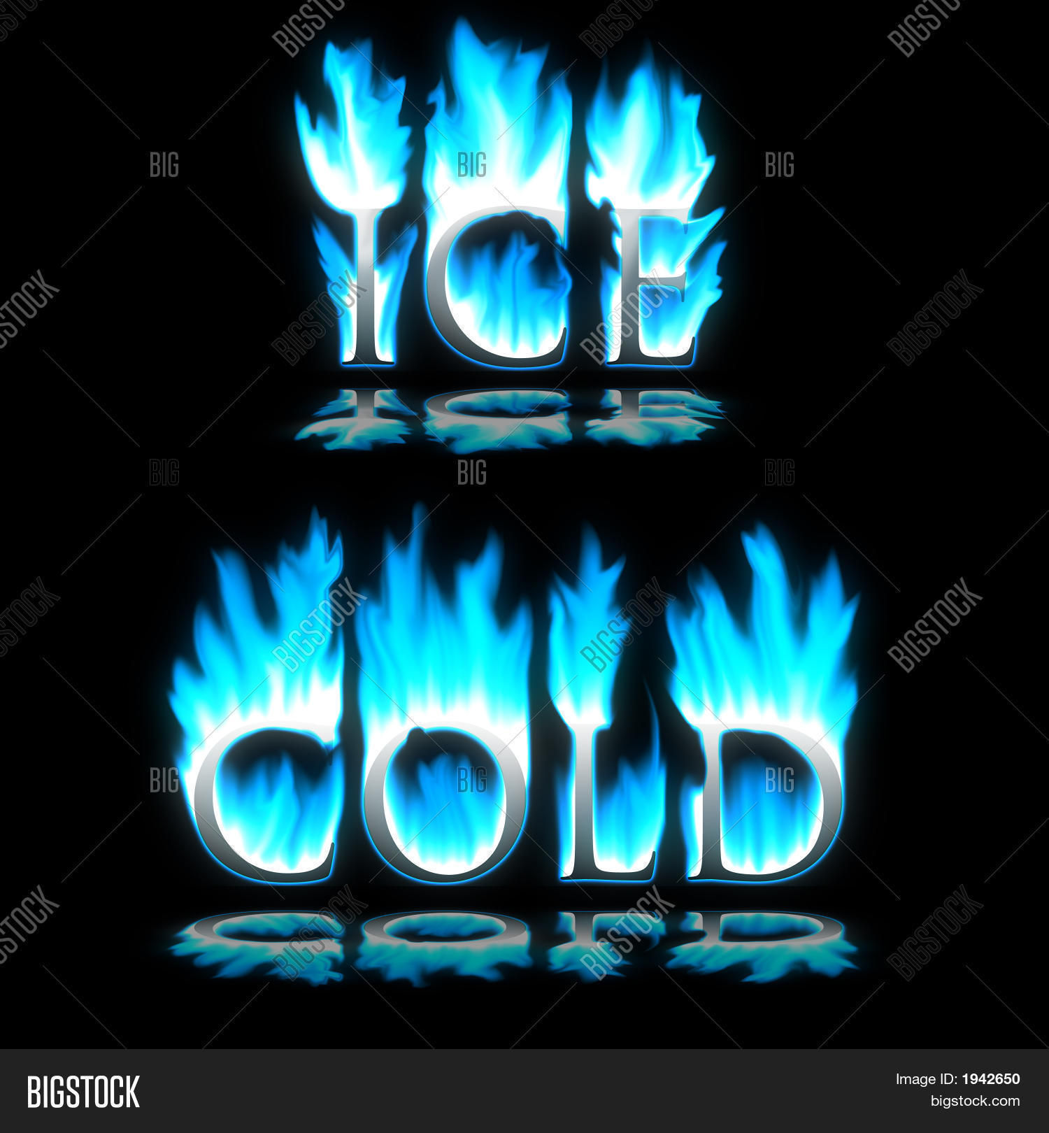 Ice & Cold Text Blue Image & Photo (Free Trial) | Bigstock