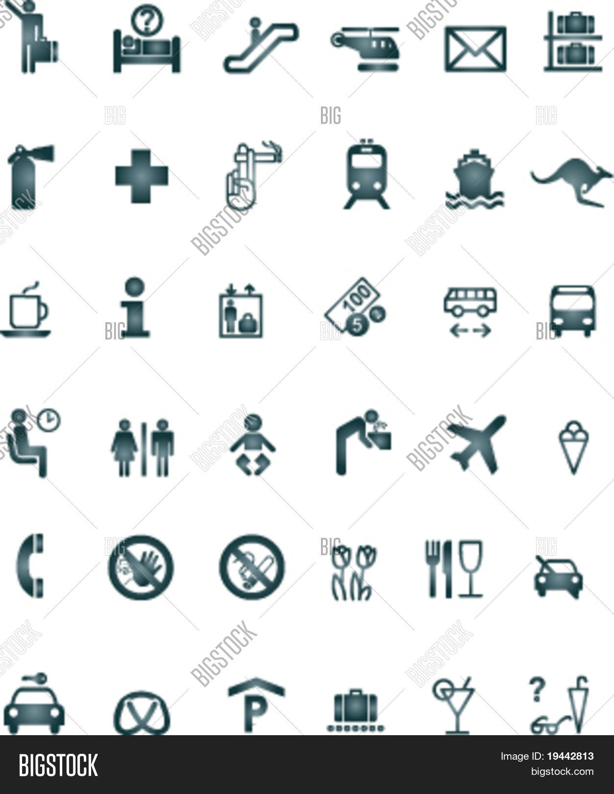 Airport Signs Symbols Vector & Photo (Free Trial) | Bigstock