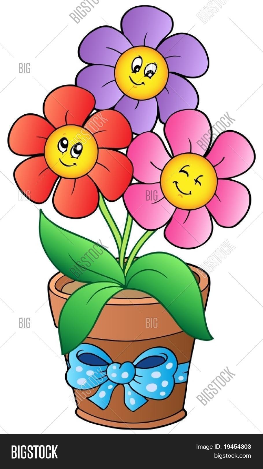 Pot Three Cartoon Vector & Photo (Free Trial) | Bigstock