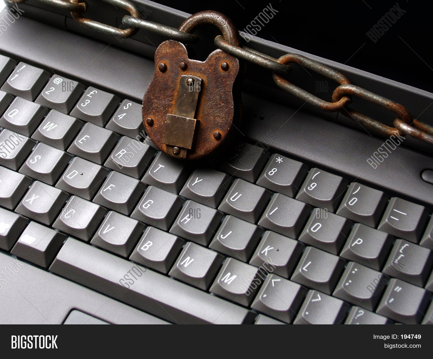 Chained Laptop Image & Photo (Free Trial) | Bigstock